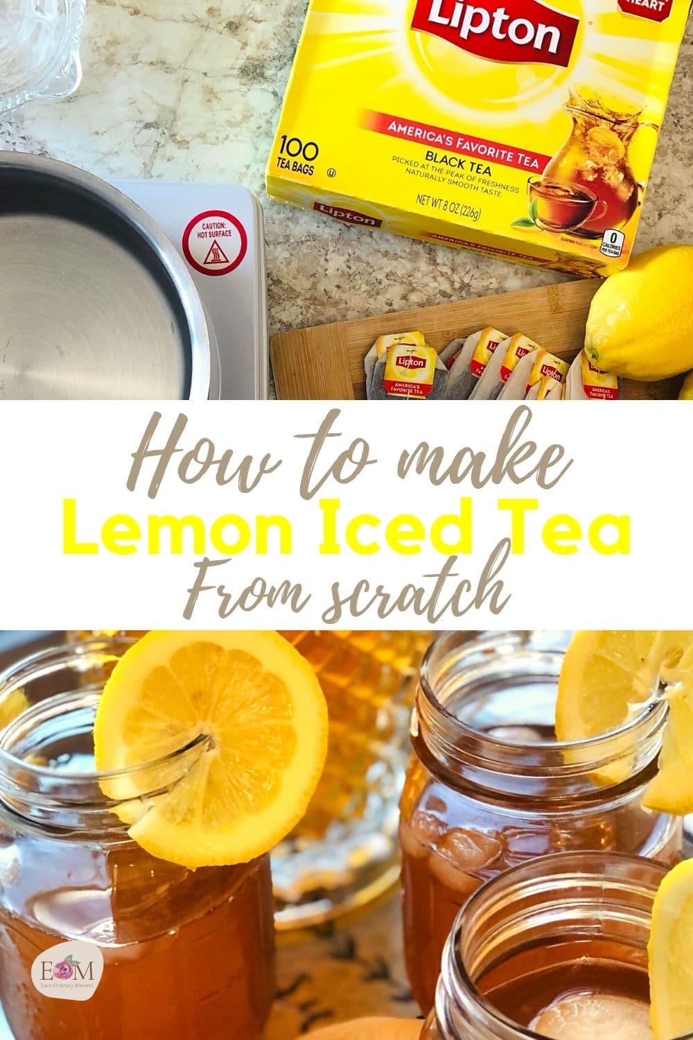 Deliciously Easy Old-Fashioned Lemon Iced Tea | Each Ordinary Moment