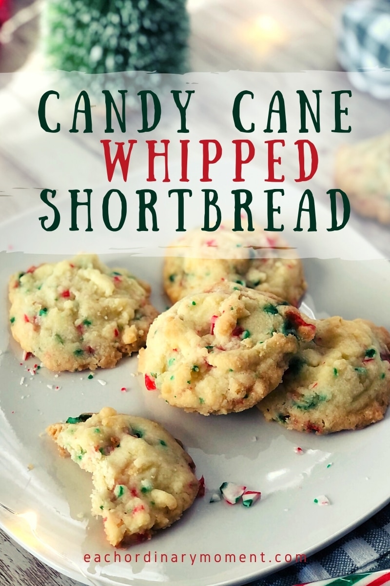 Candy Cane Whipped Shortbread Cookies | Easy and Delicious